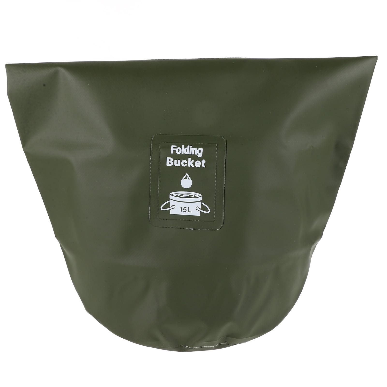 Foldable Water Bucket with Durable PVC and Waterproof Coating Olive ...