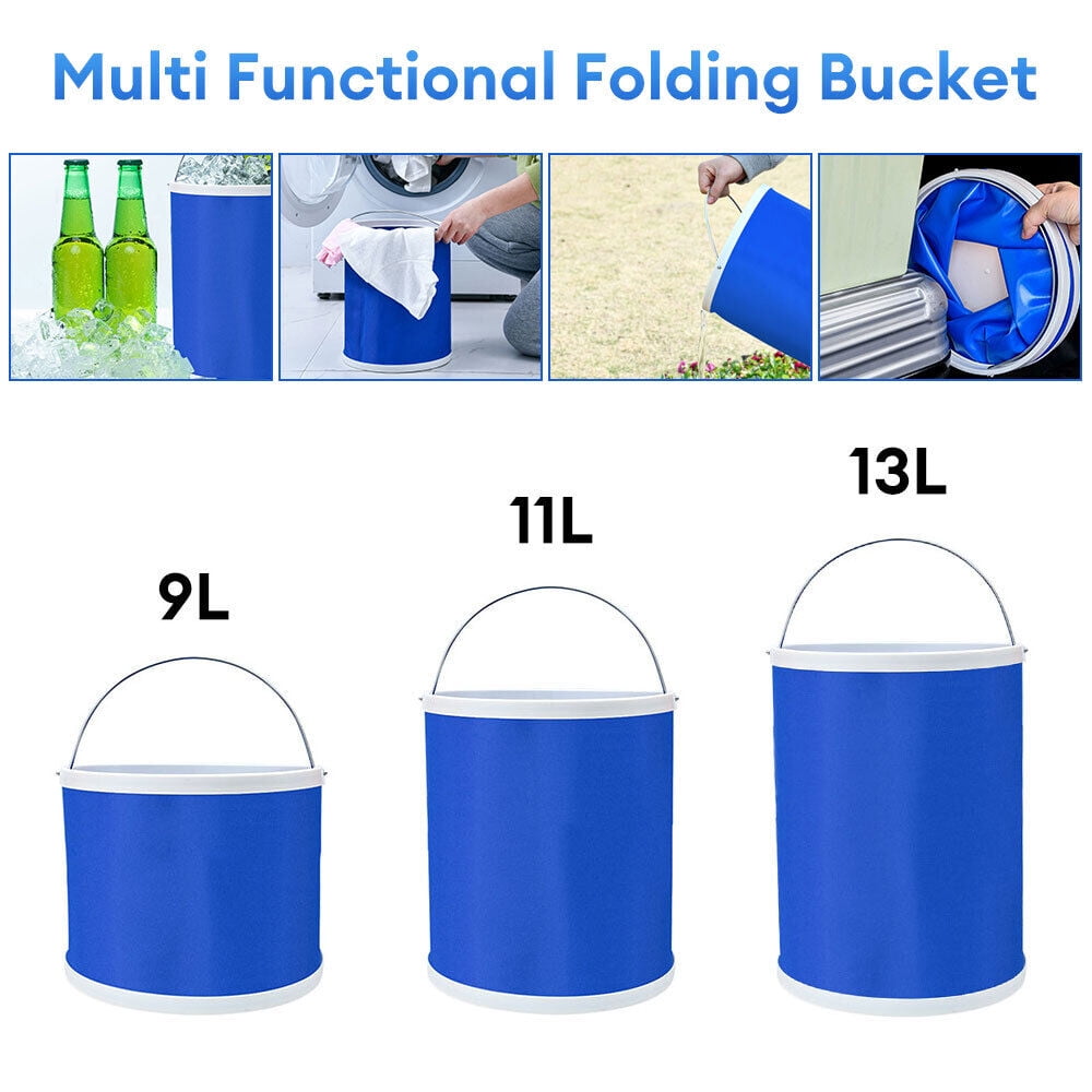 Collapsible Bucket Folding Water Bucket Container Portable Wash Basin ...