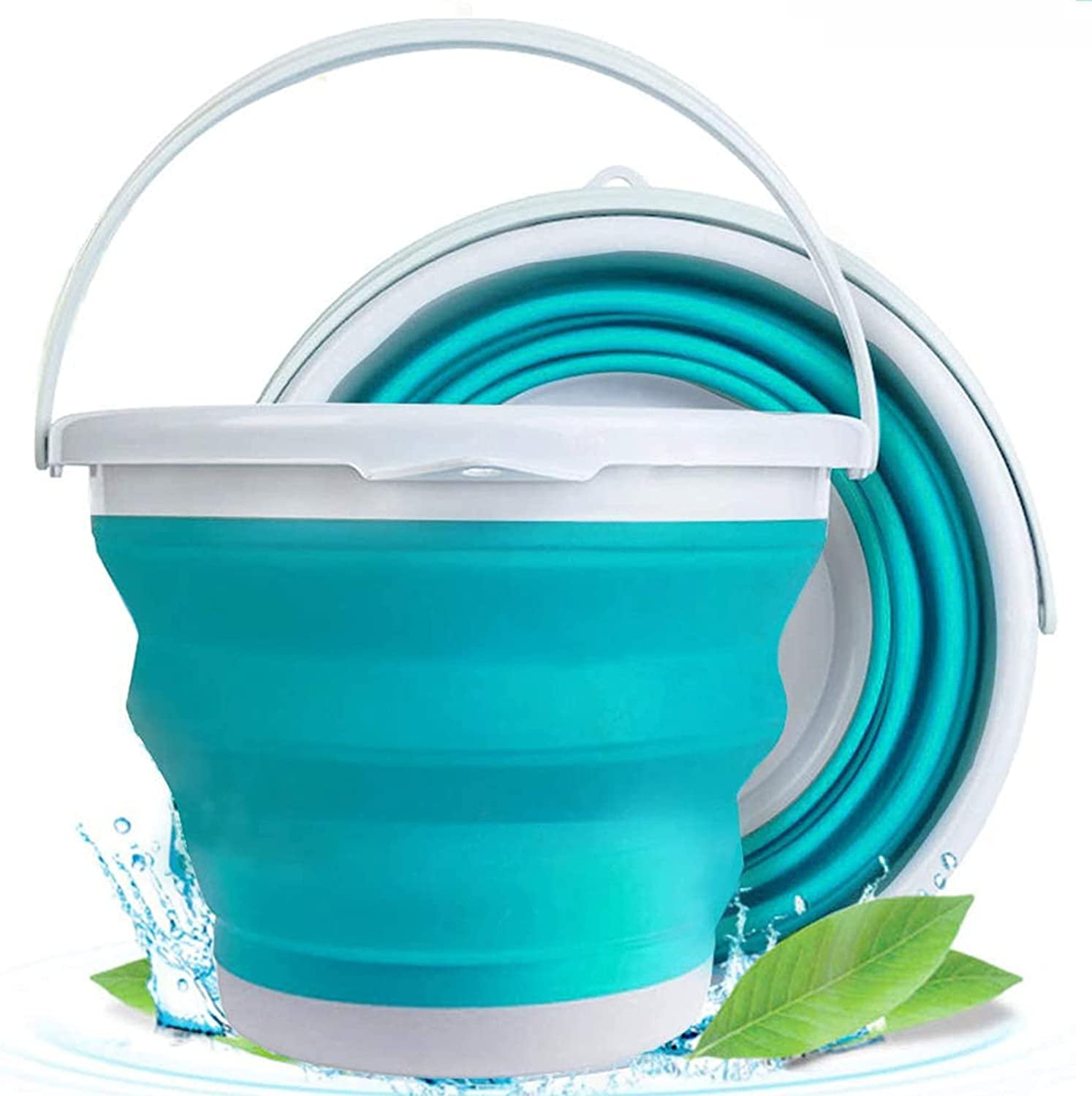 Collapsible Bucket with Handle - 1.3 Gallon (5L) Portable Plastic ...