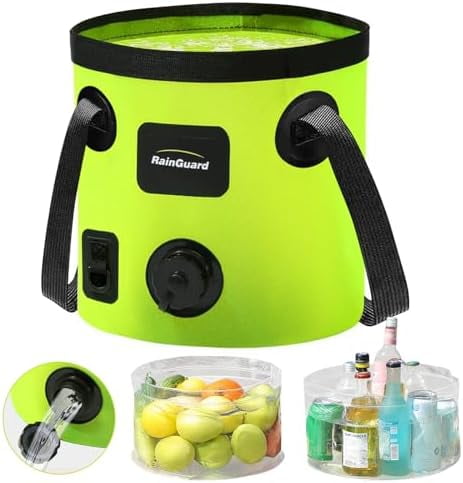 Collapsible Bucket with Handle 5.3 Gallon Container Folding Water ...