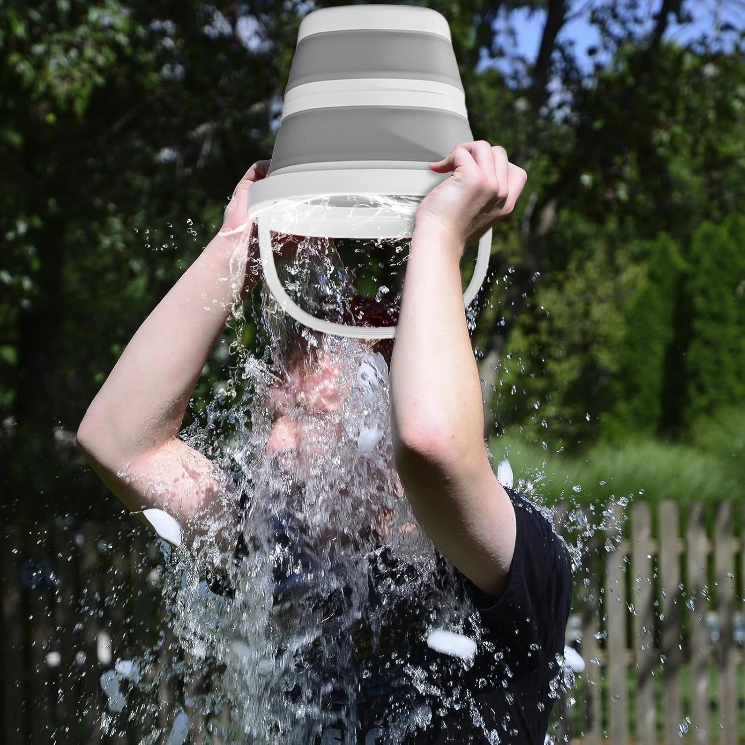 Collapsible Buckets - Foldable Rectangular Design with Handles, Space ...