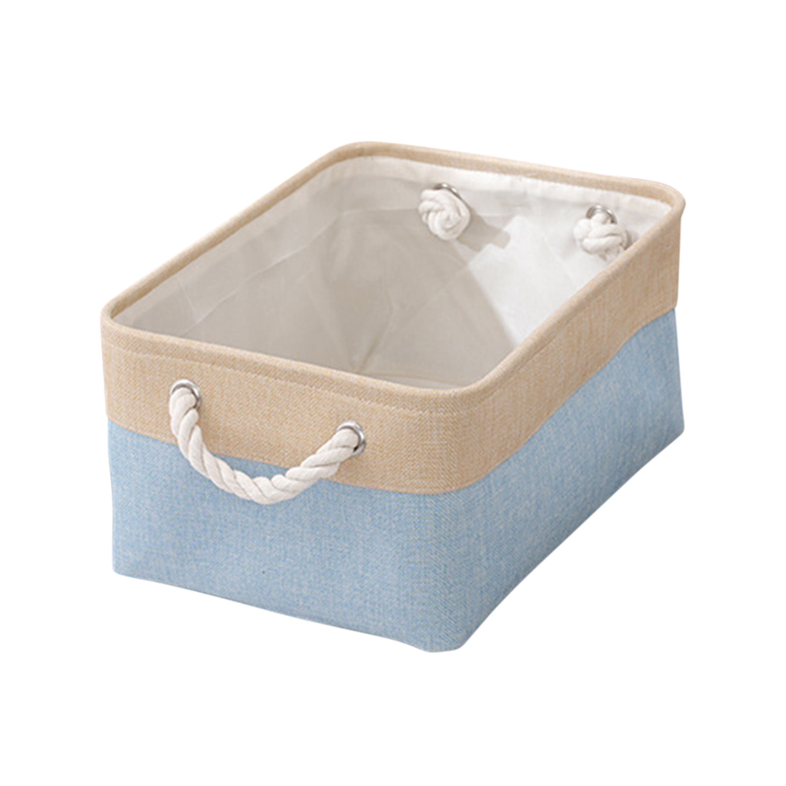 Collapsible Canvas Linen Storage Basket, Fabric Cloth Baskets ...