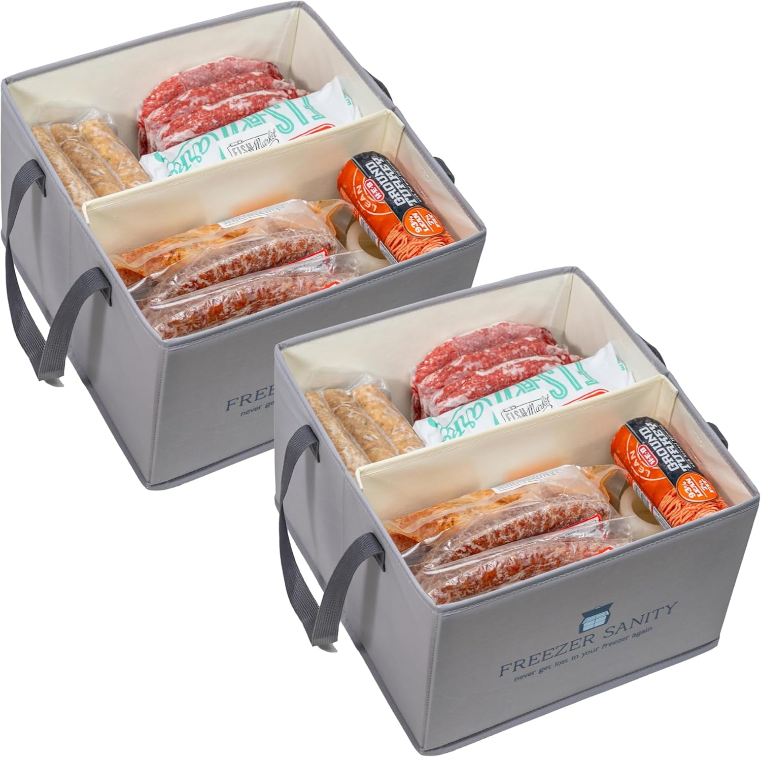 Collapsible Chest Freezer Organizer Bins,ORIGINAL FREEZER BIN ...