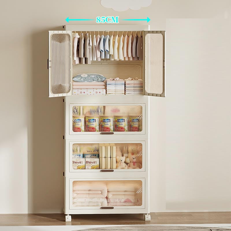 Collapsible Clothes Cabinet,Large Portable Closet,Plastic Folding ...