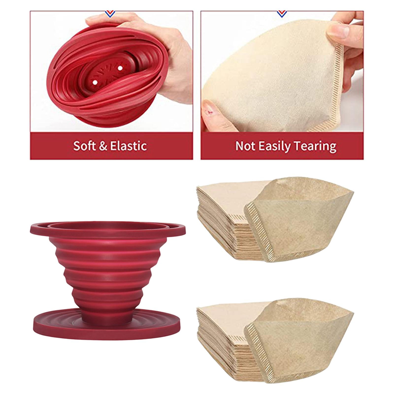 Collapsible Coffee Dripper, Easy Manual Coffee with 80 Pieces ...