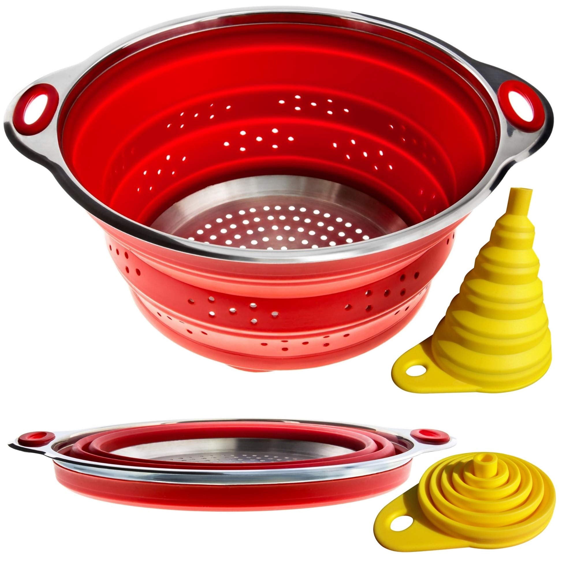 Collapsible Colander and Funnel - Stainless Steel Meets Red RV ...