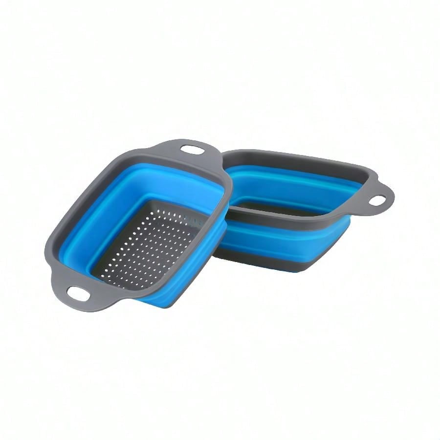 Collapsible Colander Set of 2 – 11.5" Silicone Strainer & 9.5" Folding ...