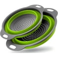 Collapsible Colander Set of 2 Silicone Kitchen Strainer Set, Perfect ...