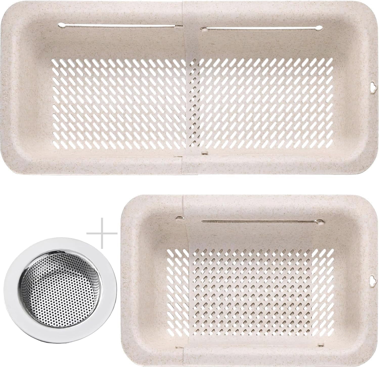 Collapsible Colander and Strainer for Kitchen, Over the Sink Strainer ...