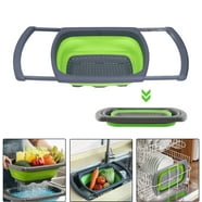 BAODELI - 6 Quart Stainless Steel Oval Colander with Expandable Handle ...