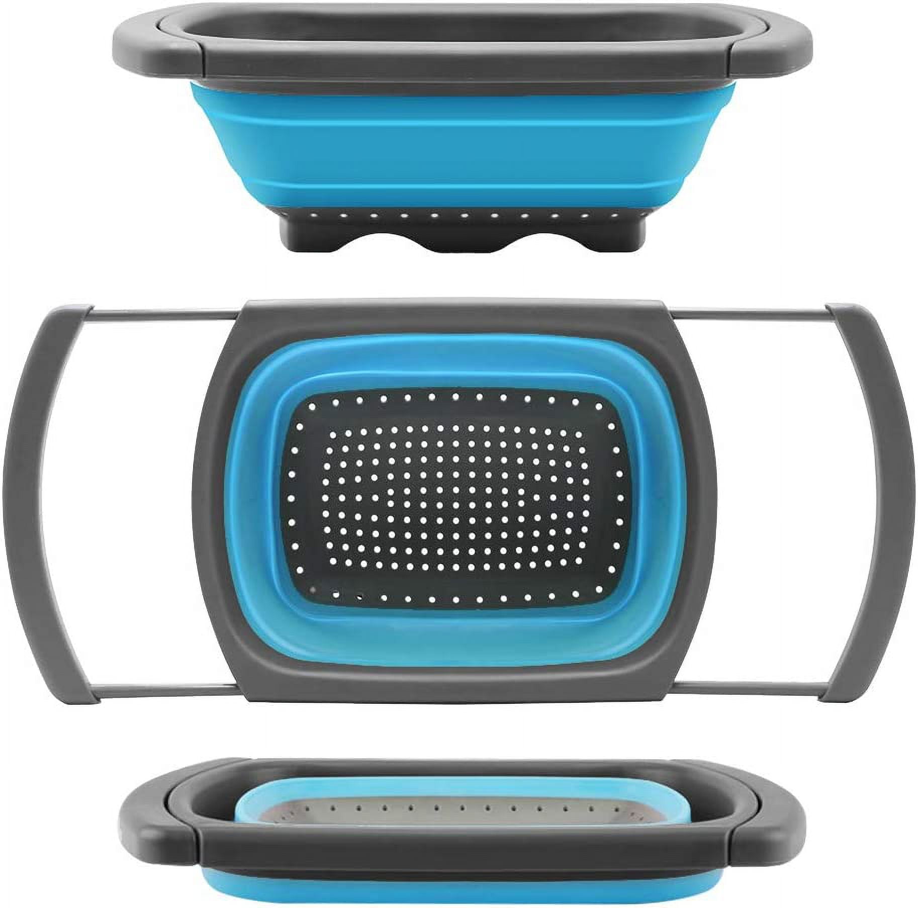 Collapsible, Colander Strainer Over the Sink Food Colanders Strainers ...