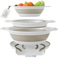 Collapsible Colanders (3 Pack Set) Food Strainers with Over-Sink Water ...