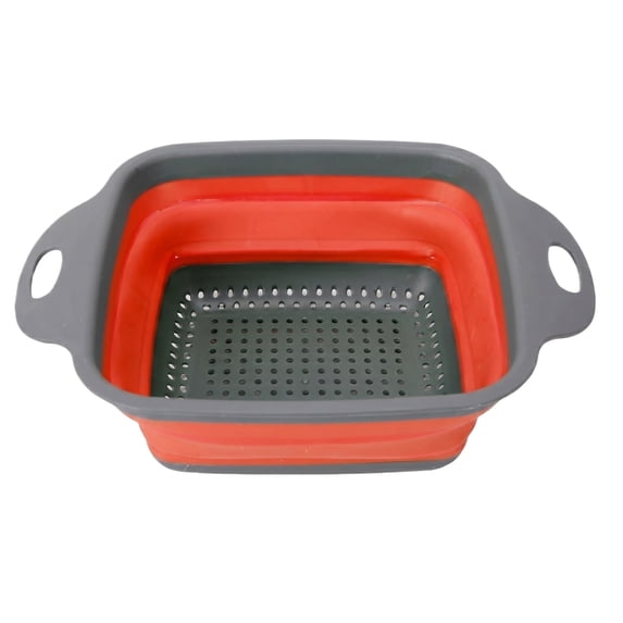 Collapsible Colanders with Self-Draining Base Over Sink-edge Silicone ...