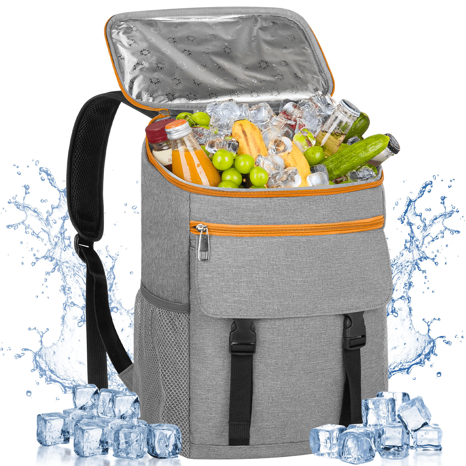 Collapsible Cooler Bag Insulated, Large Leakproof Soft Sided Portable ...