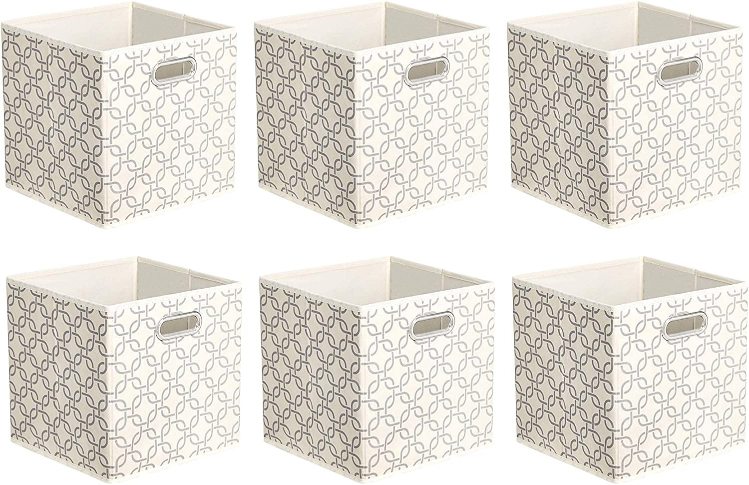 Collapsible Cube Storage Organizer Bins, 6-Pack, 10.5 x 10.5 x 11 ...