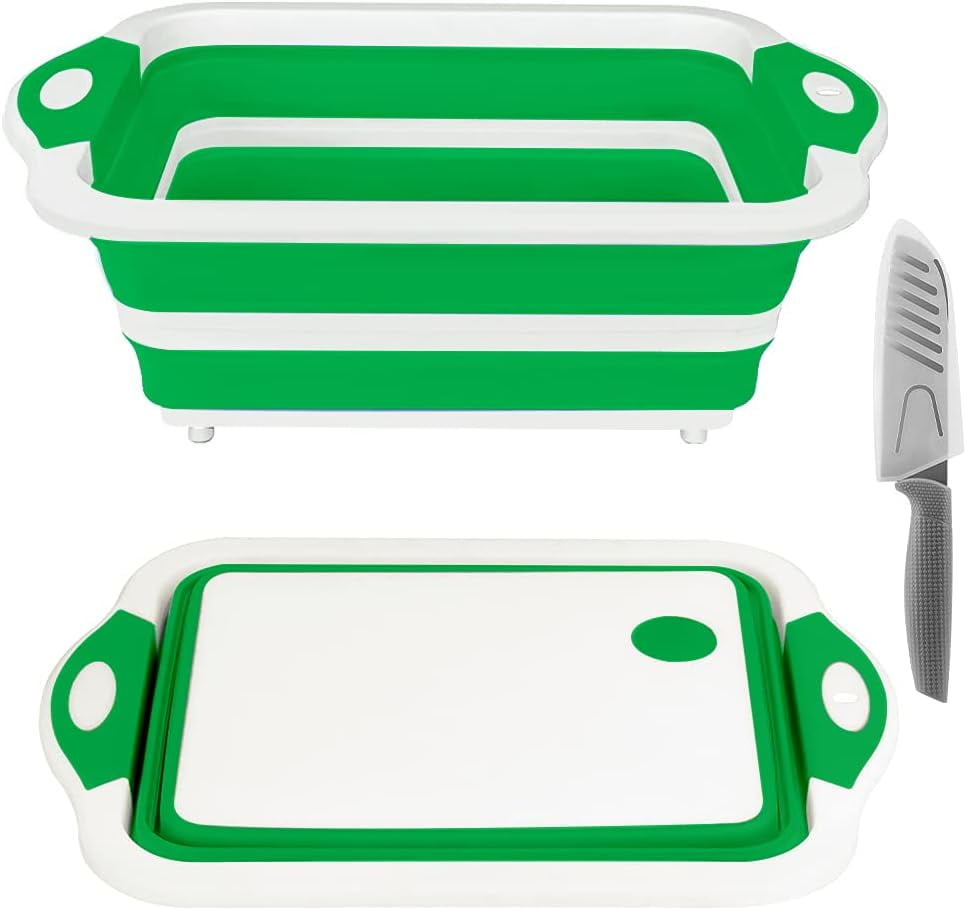 Collapsible Cutting Board, Foldable Chopping Board with Colander ...