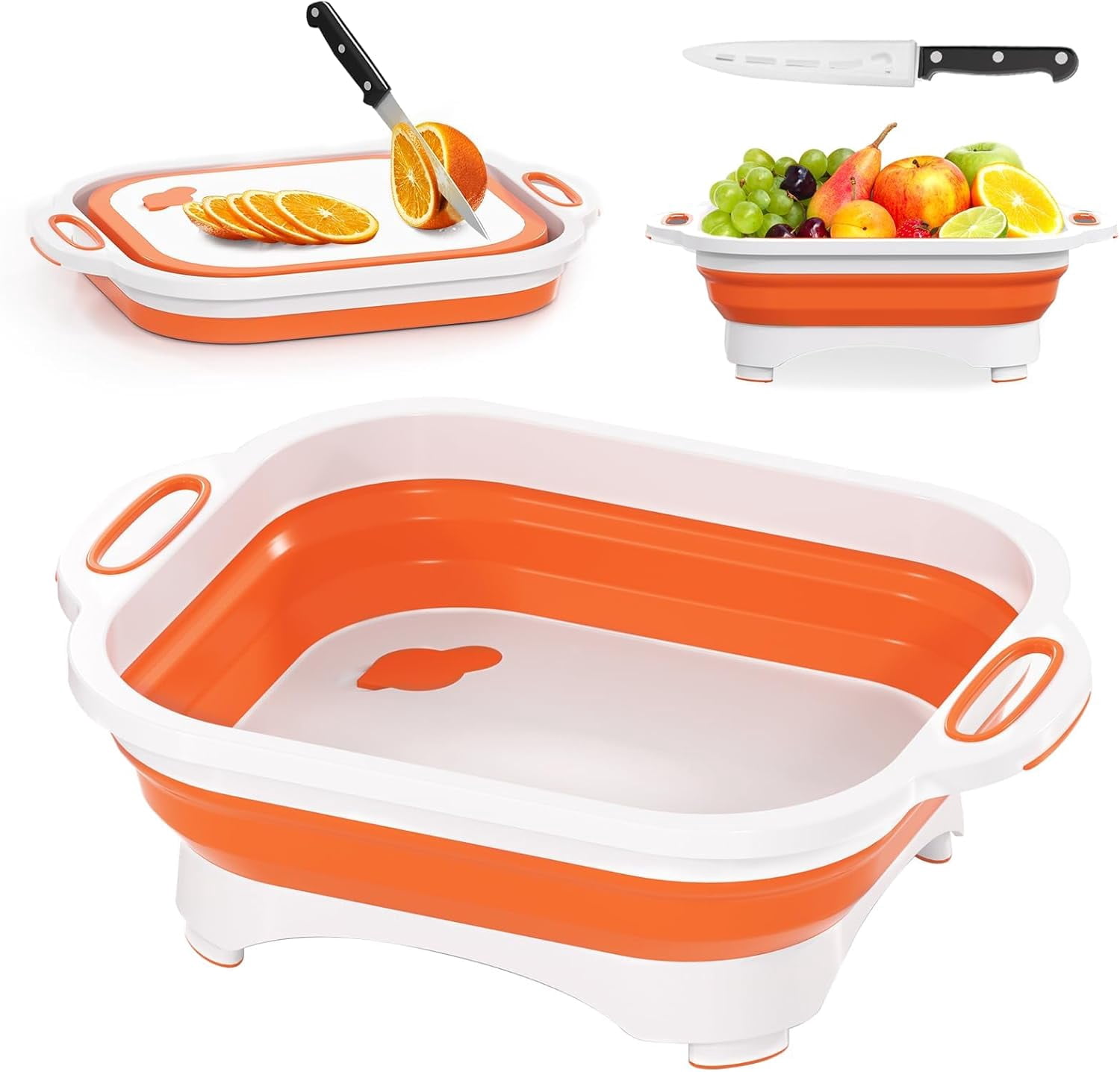 Collapsible Cutting Board,HI NINGER Camping cutting board with knife ...