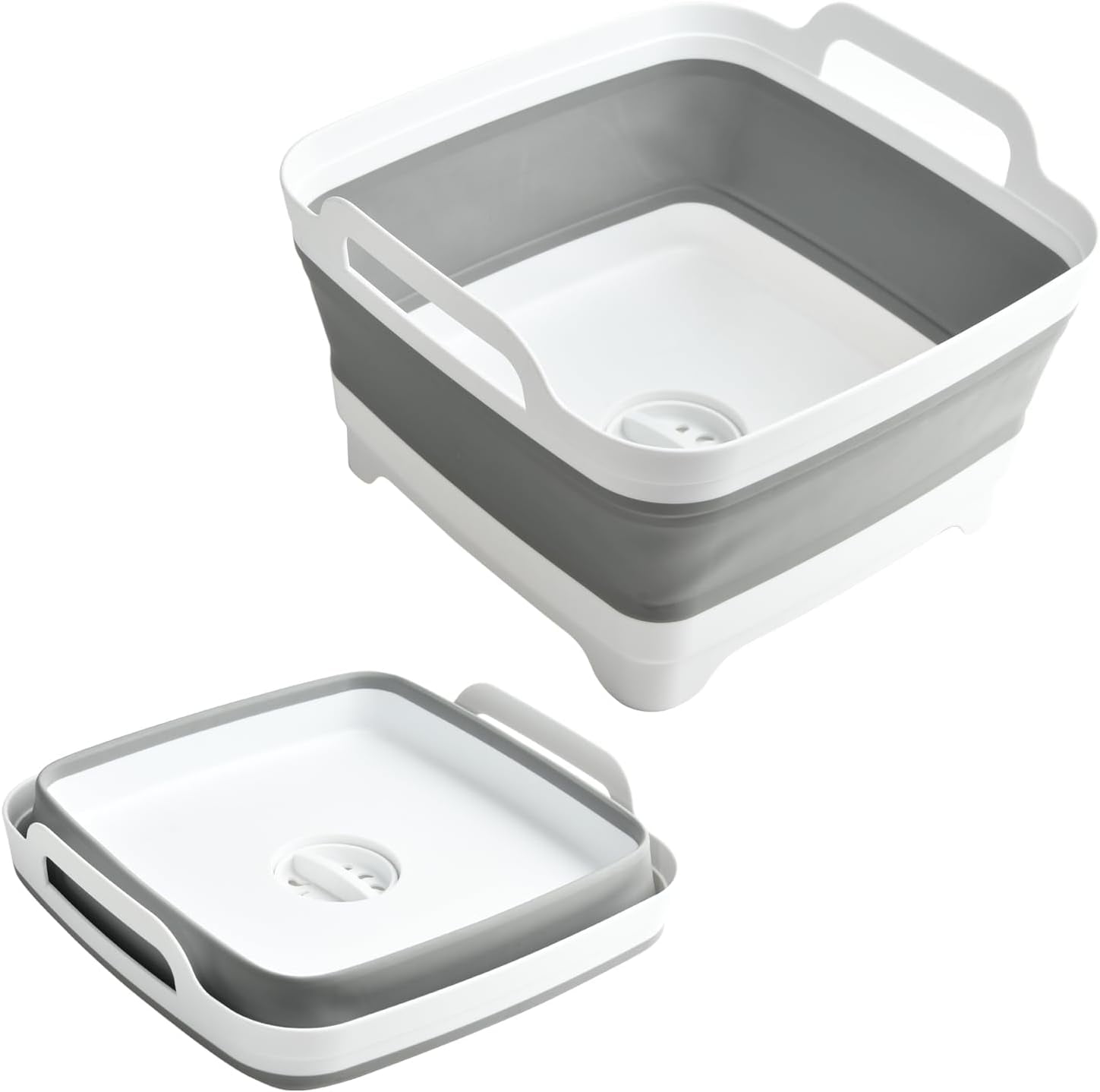 Collapsible Dish Basin Foldable Kitchen Sink With Drain Plug Plastic ...