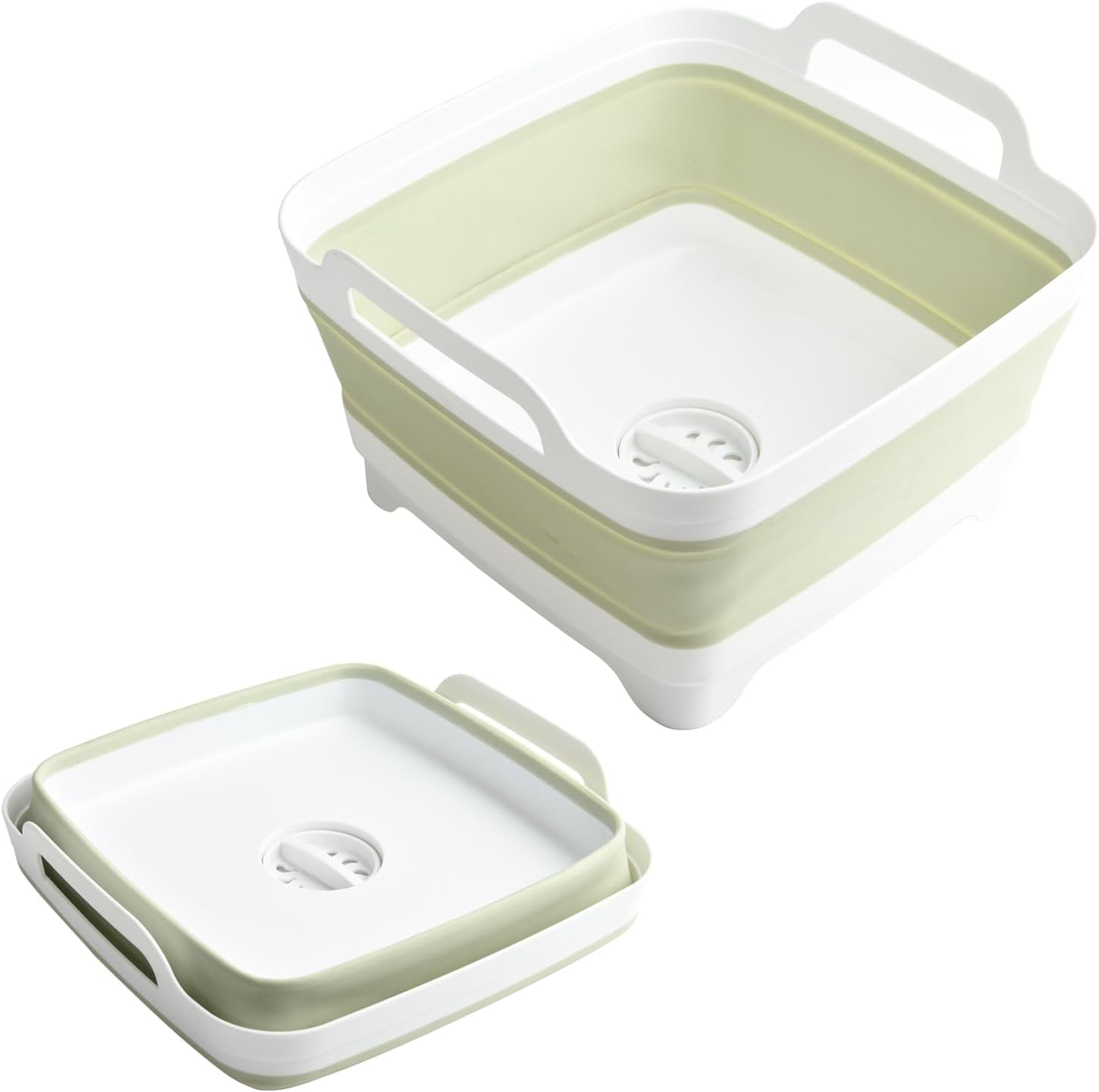 Collapsible Dish Basin Foldable Kitchen Sink With Drain Plug Plastic ...