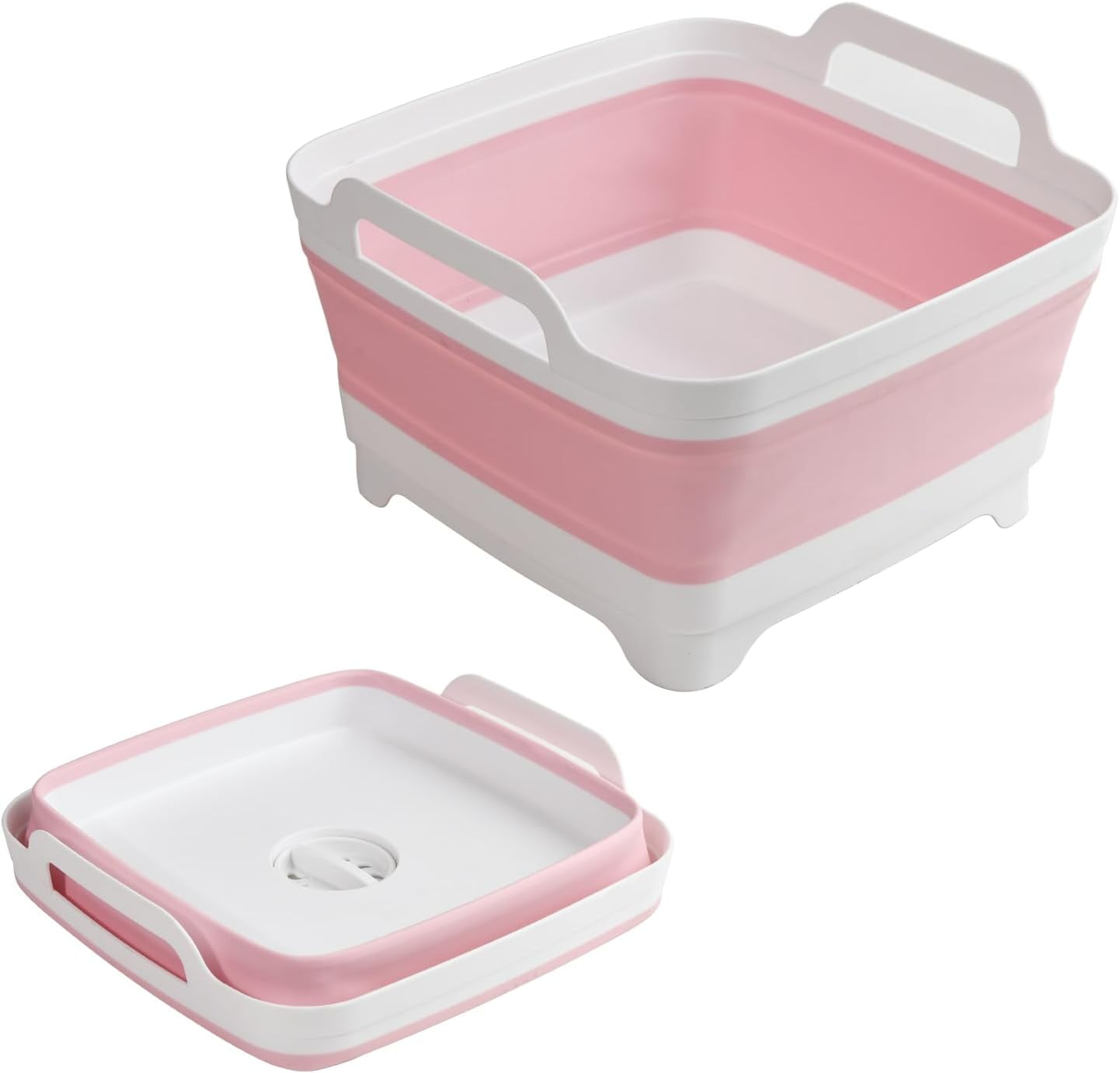 Collapsible Dish Basin Foldable Kitchen Sink With Drain Plug Plastic ...
