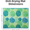Collapsible Dish Drying Rack with Green Mat, Stainless Steel Expandable ...