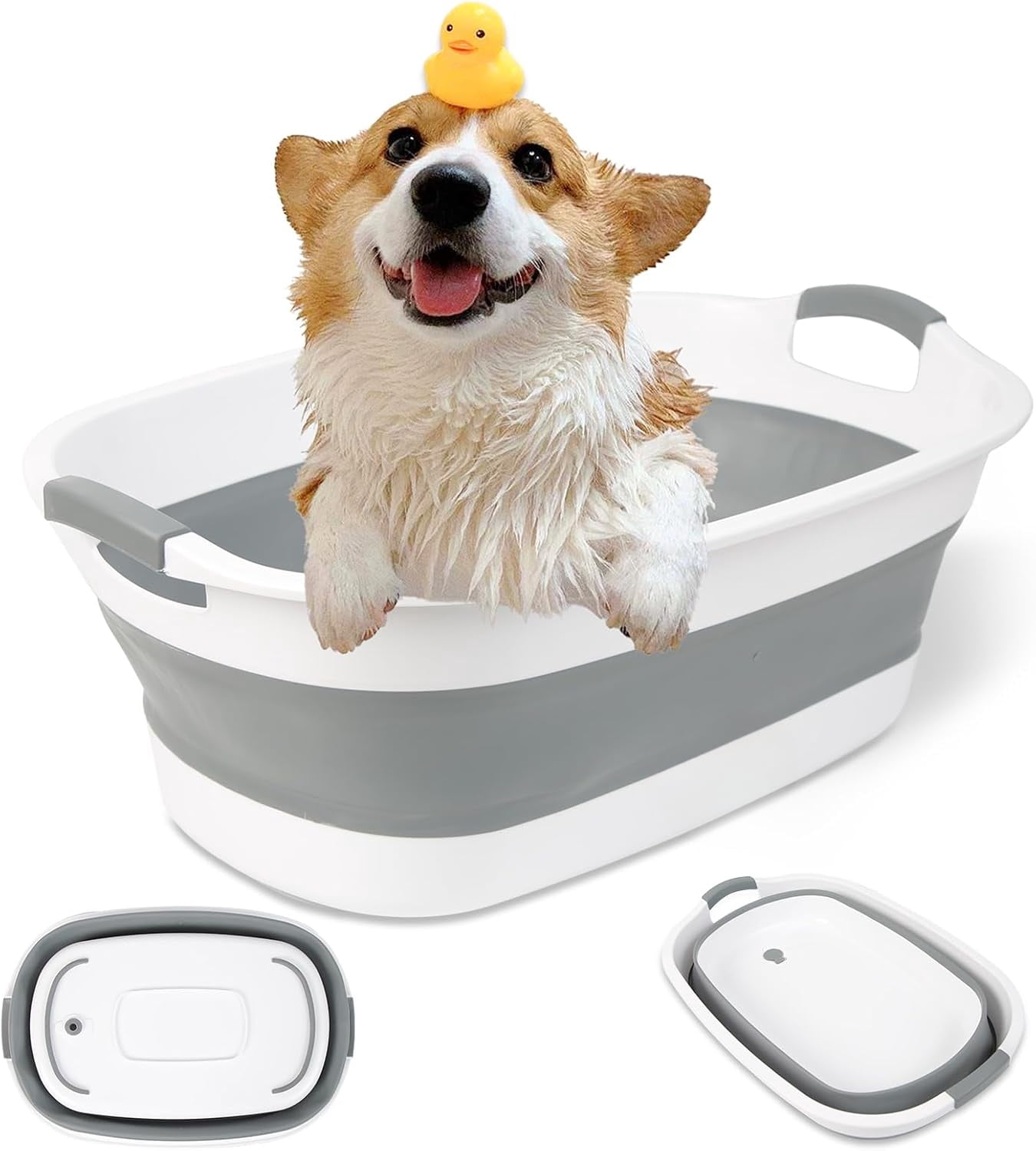 Collapsible Dog Bath Tub for Small Dogs & Cats, Portable Puppy Bath Tub ...