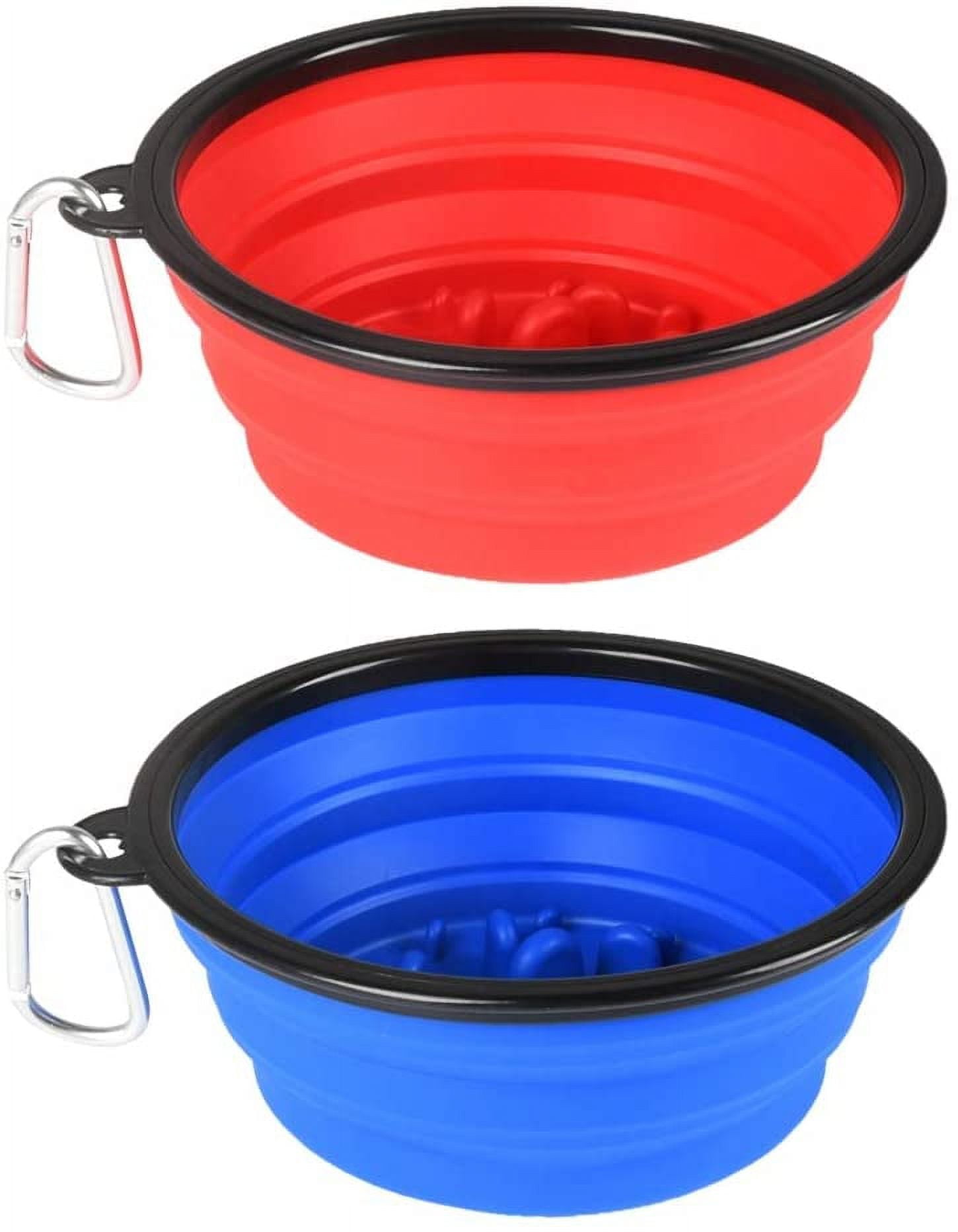 Collapsible Dog Bowls, Large Portable Travel Dog Bowls, 34oz Foldable ...