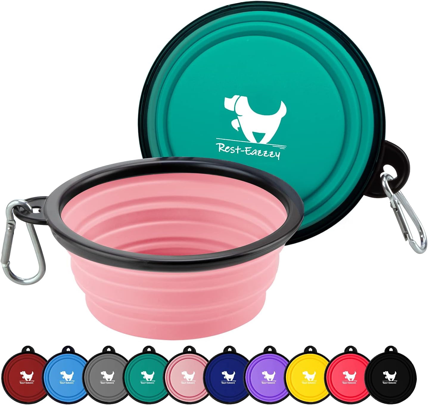 Collapsible Dog Bowls for Travel, 2-Pack Dog Portable Water Bowl for ...