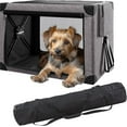 Collapsible Dog Crate - 26 Inch Portable Dog Travel Crate for Small ...