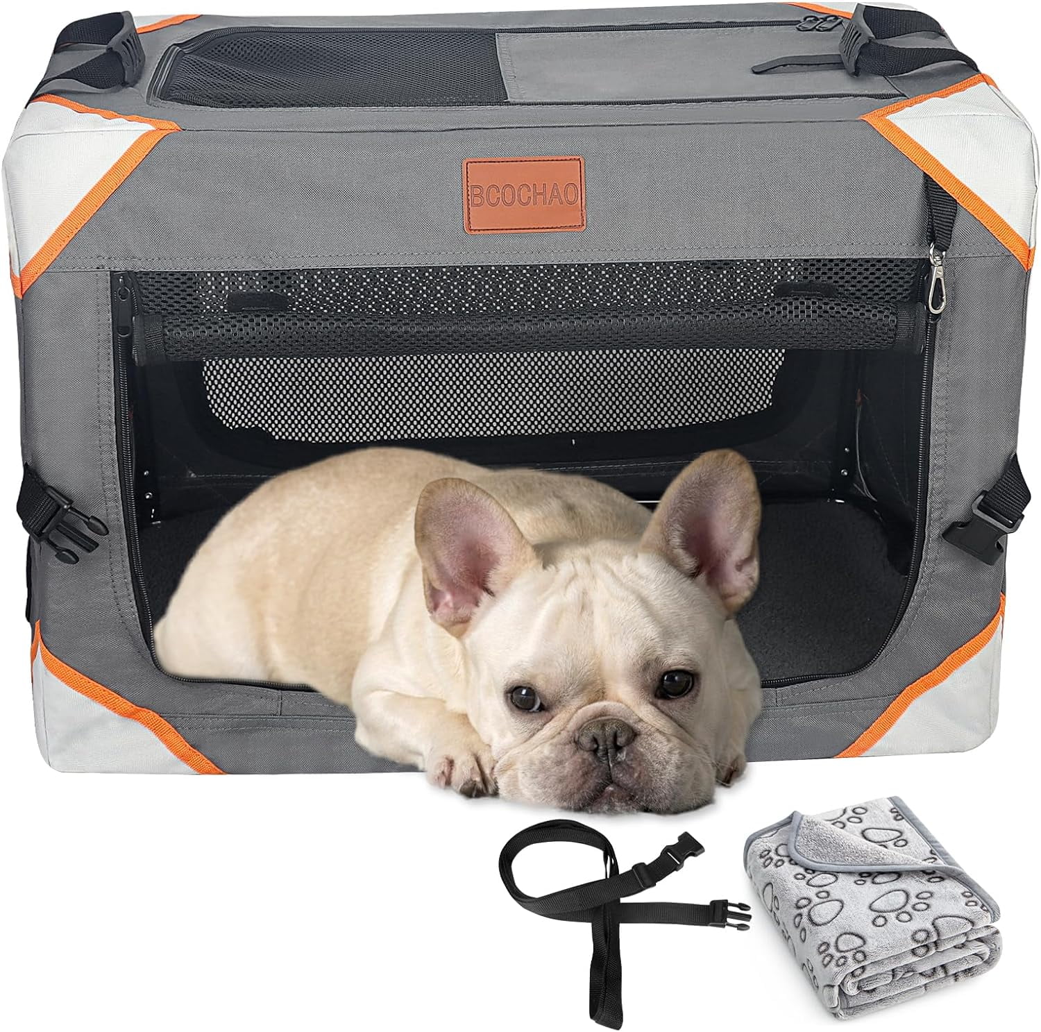 Collapsible Dog Crate-Portable Dog Crates for Small Medium Dogs,4-Door ...