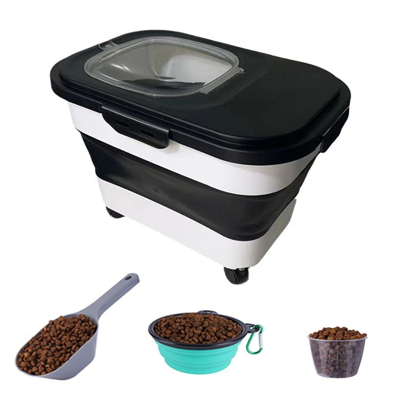 Collapsible Dog Food Storage Container, 33 Lb Pet Food Storage ...