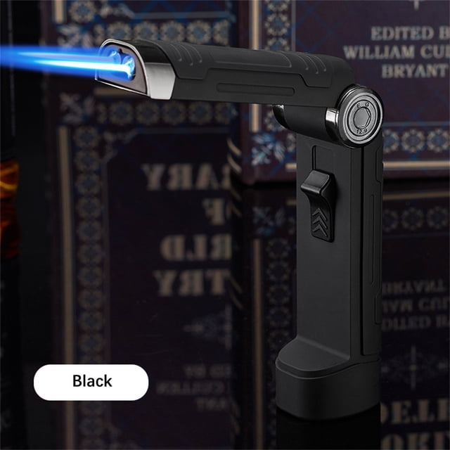 Collapsible Double Flame Direct Punch Lighter Torch Lighter, Windproof ...
