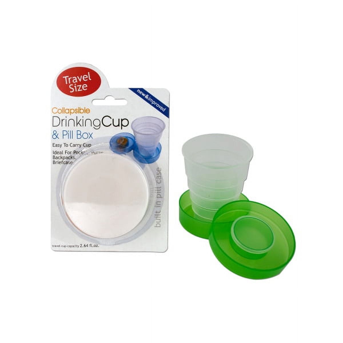 Collapsible Drinking Cup & Pill Box - Walmart.com