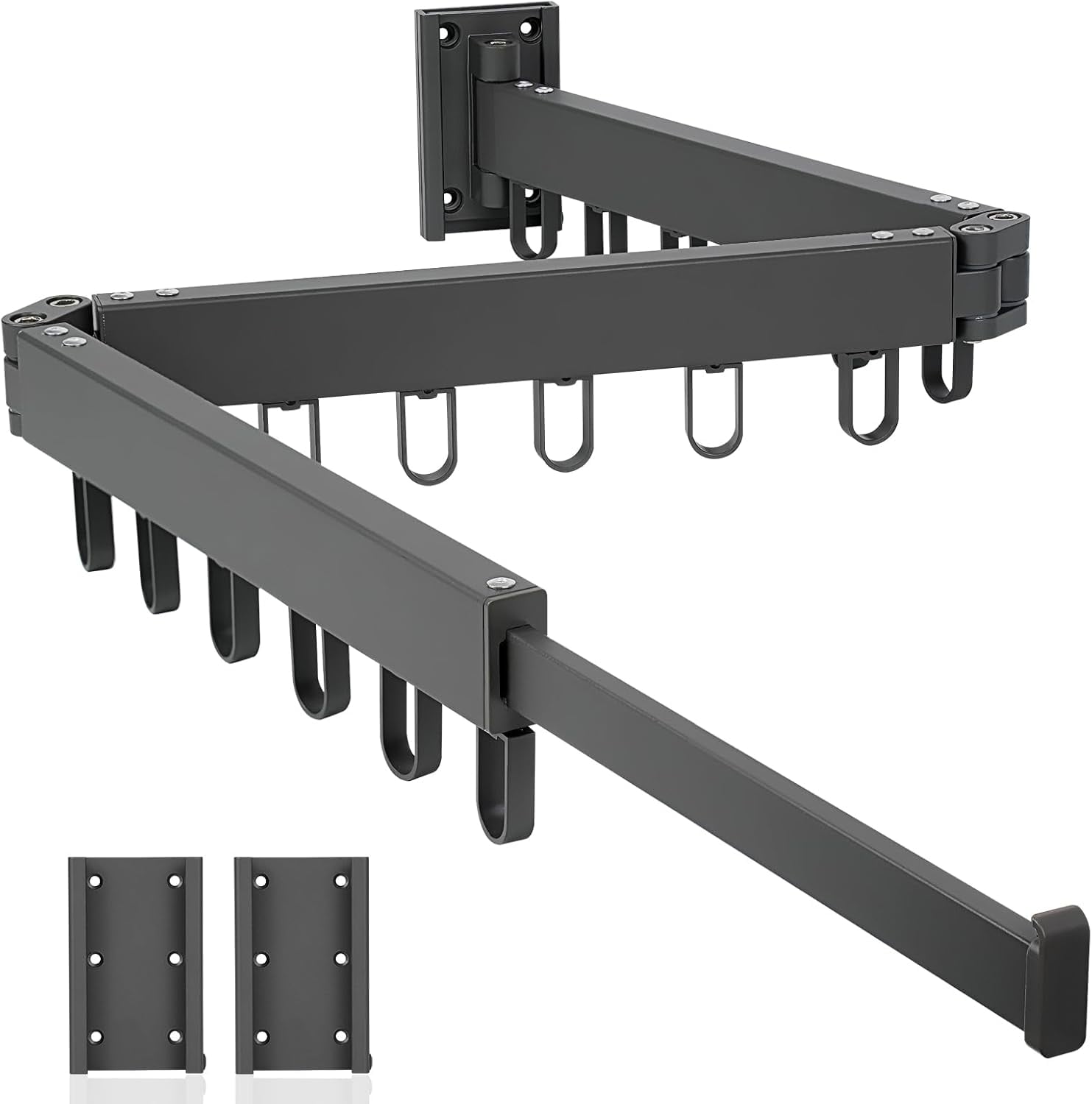 Collapsible Drying Rack with 2 Pack Fixed Frame, Foldable Laundry Rack ...