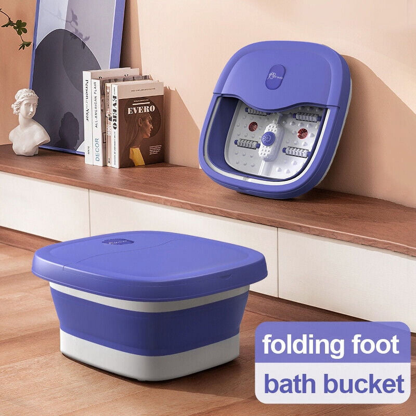 Collapsible Electric Foot Spa Bath Massager Heat Soak Rollers Pedicure ...