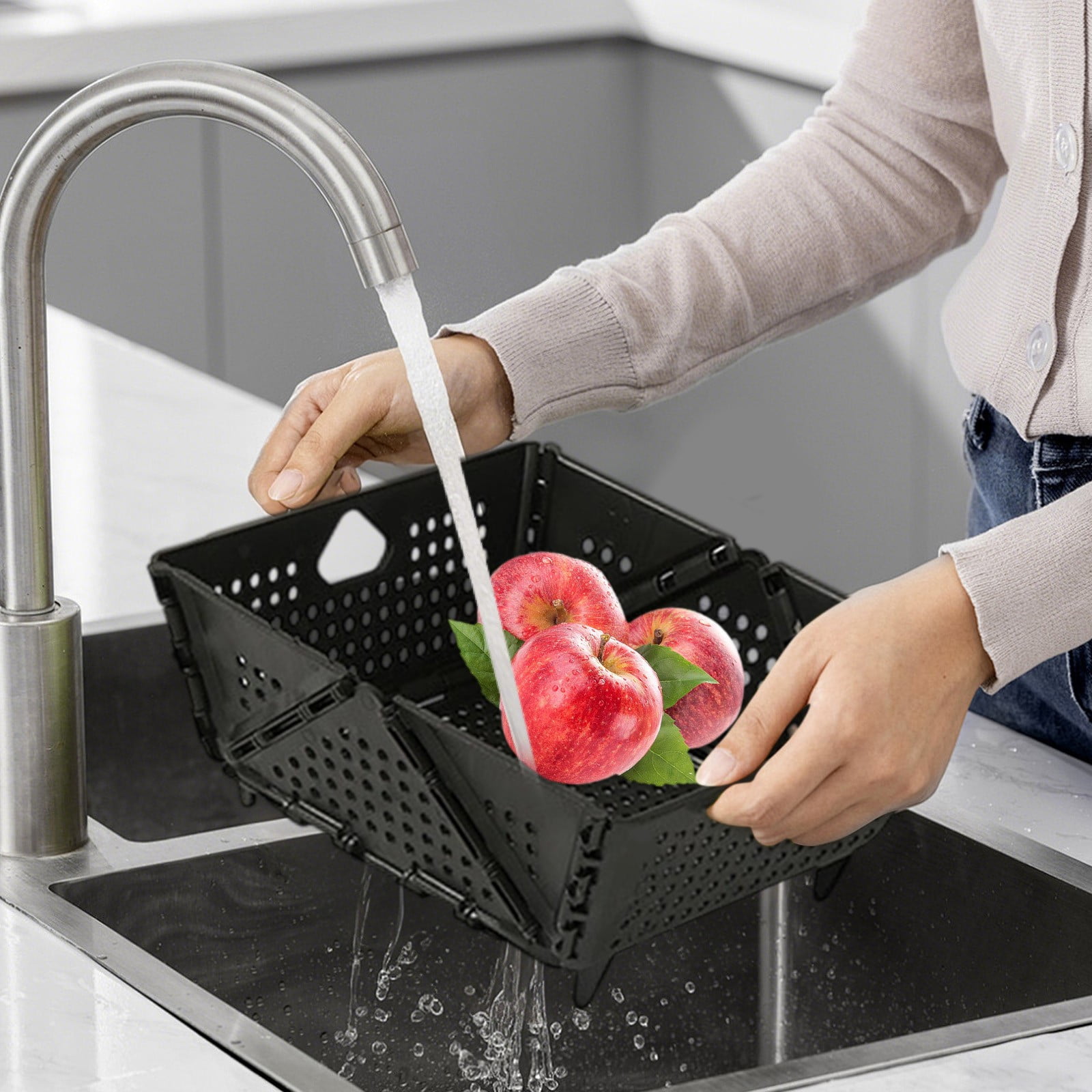 Collapsible Expandable Kitchen Strainer For Washing Fruits Vegetables ...