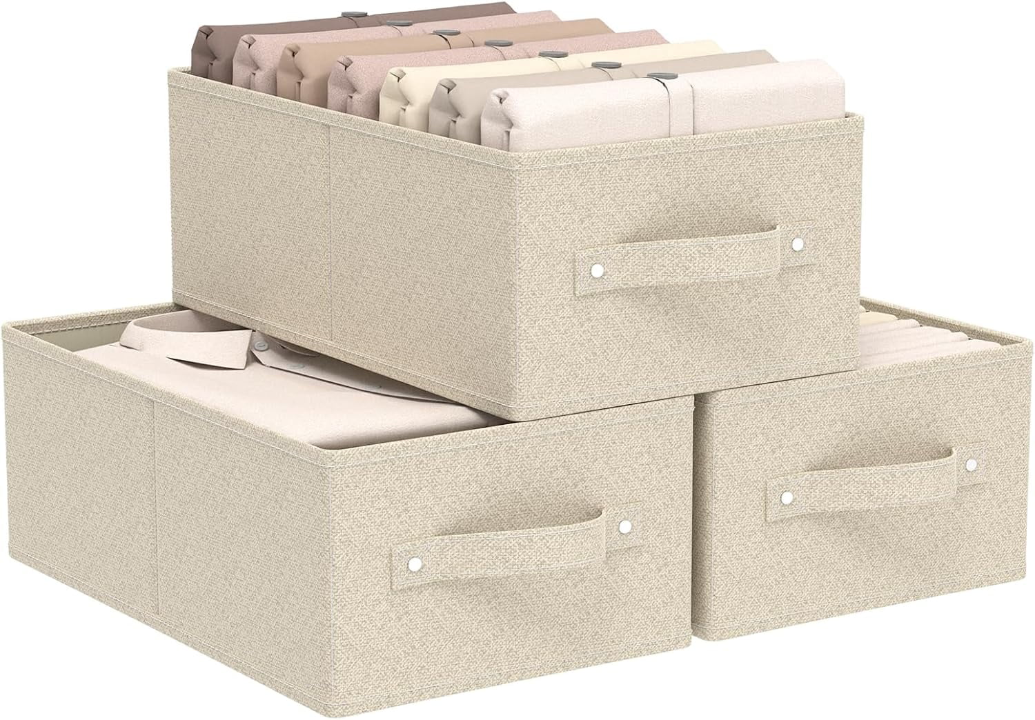 Collapsible Fabric Organizer Bins, Storage Boxes, Cloth Cube Baskets ...