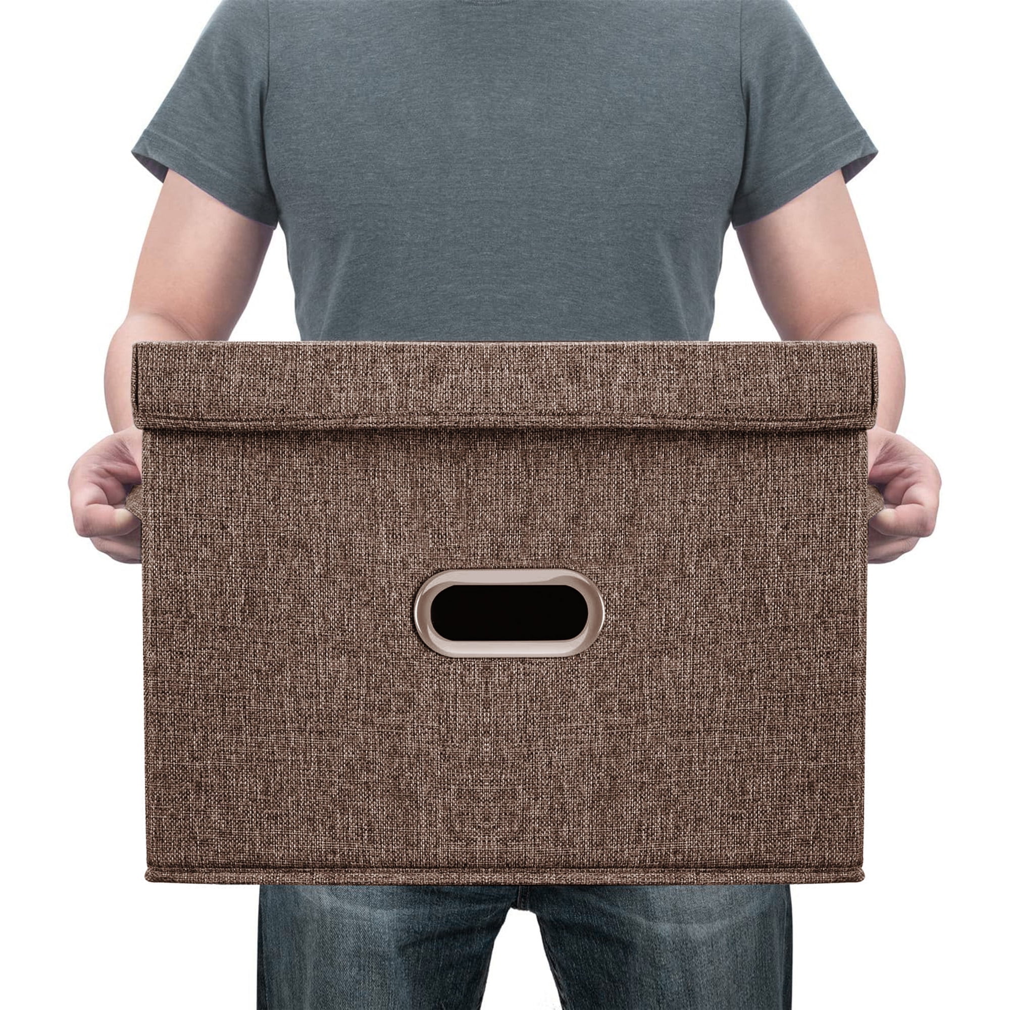 ANMINY Cloth Covered Folding Closet: Large Collapsible Storage Bin with ...