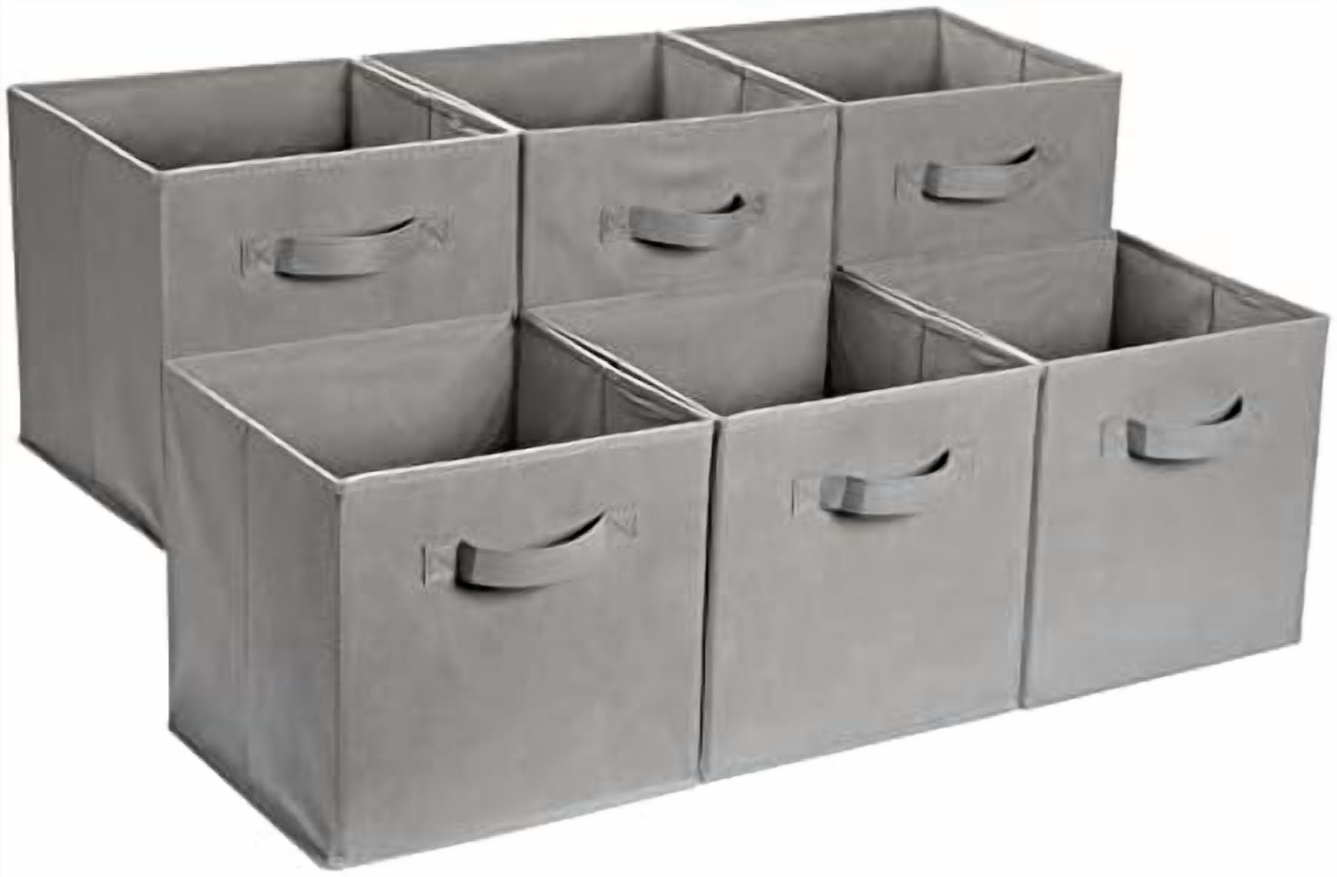 Collapsible Fabric Storage Cube Bins Organizer with Handles, Sturdy ...