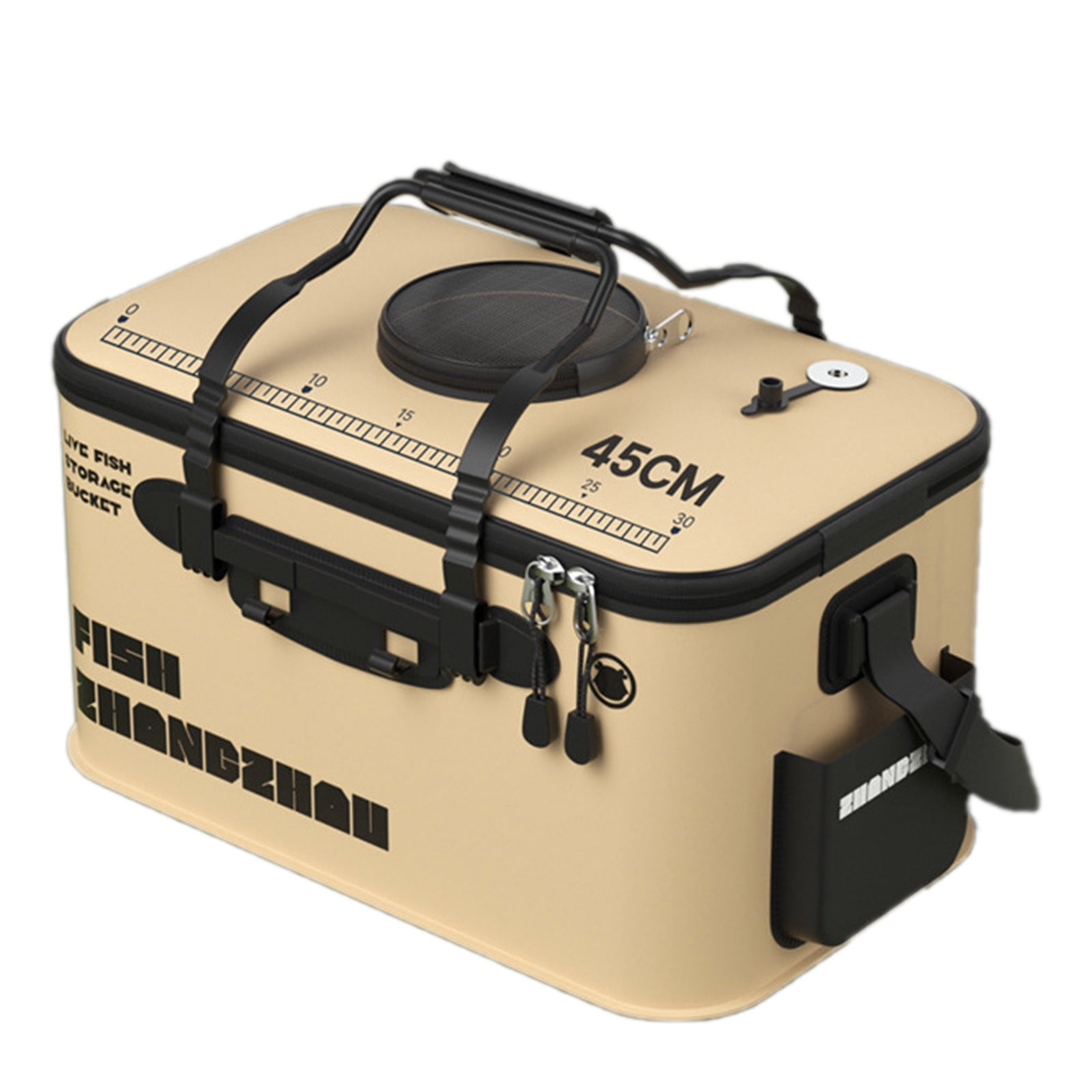 Collapsible Fishing Bucket 17.72 x 11.02 x 9.06 Inch, Live Bait ...
