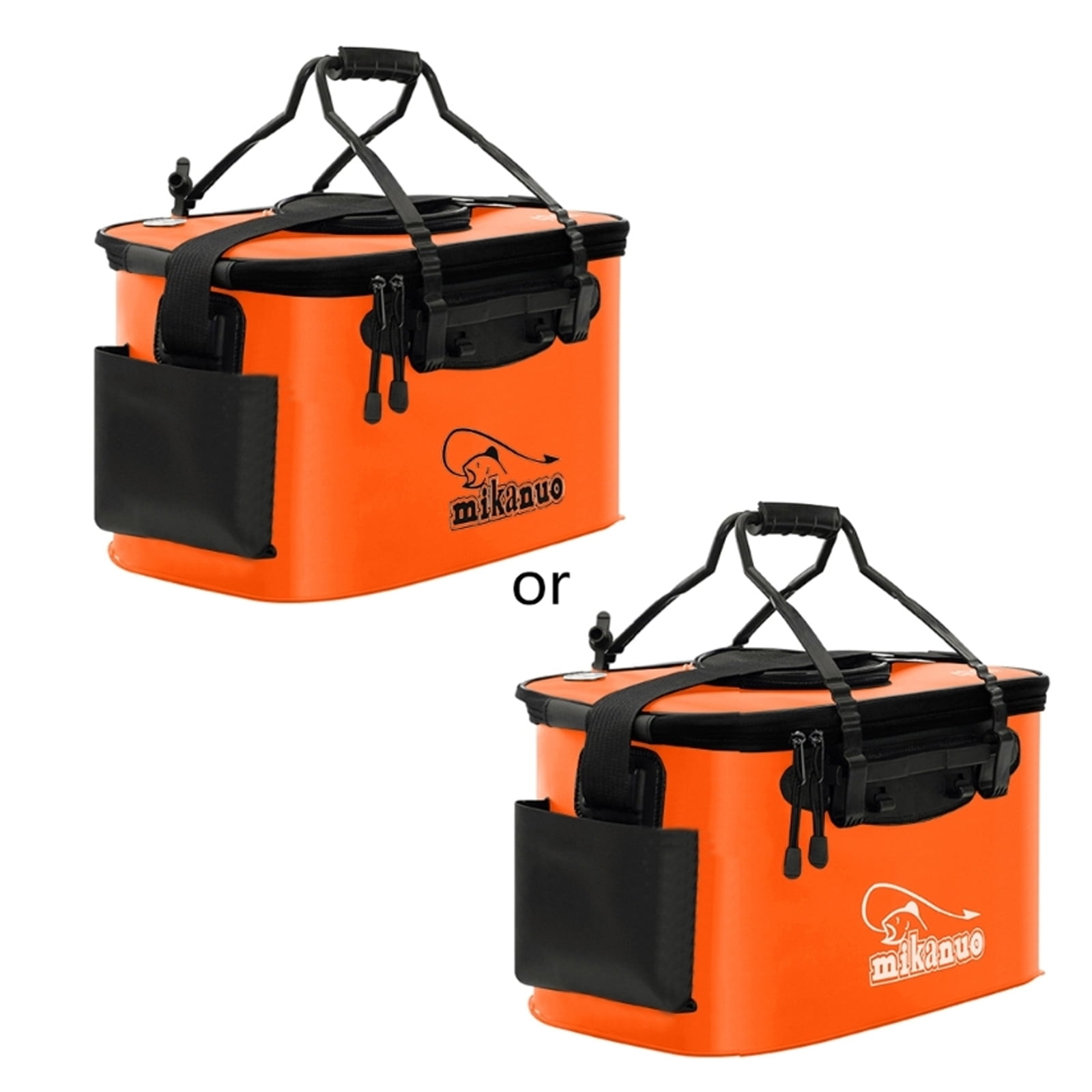 Collapsible Fishing Bucket Live Fish and Baits Containers Folding Water ...