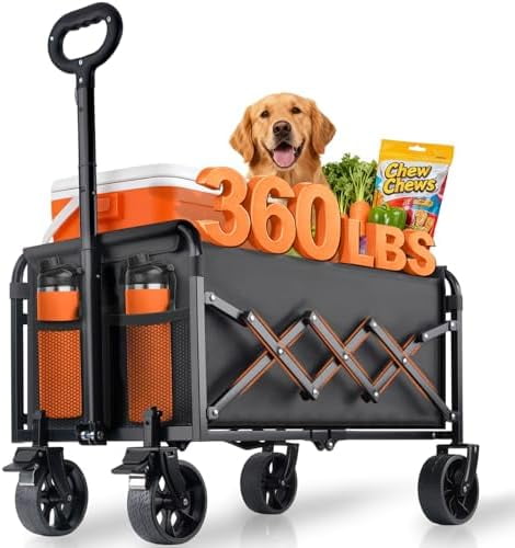 Collapsible Flexible Lightweight Wagon Cart - Folding Collapsible Wagon ...