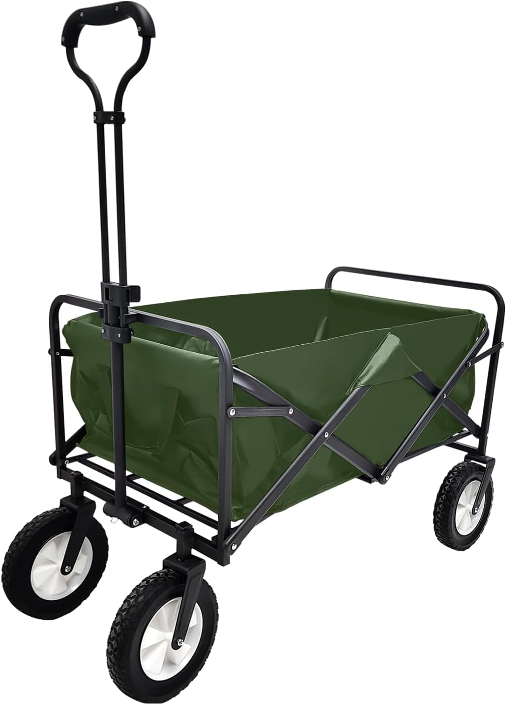Collapsible Foldable Heavy Duty Utility Wagon Cart with Larger Capacity ...