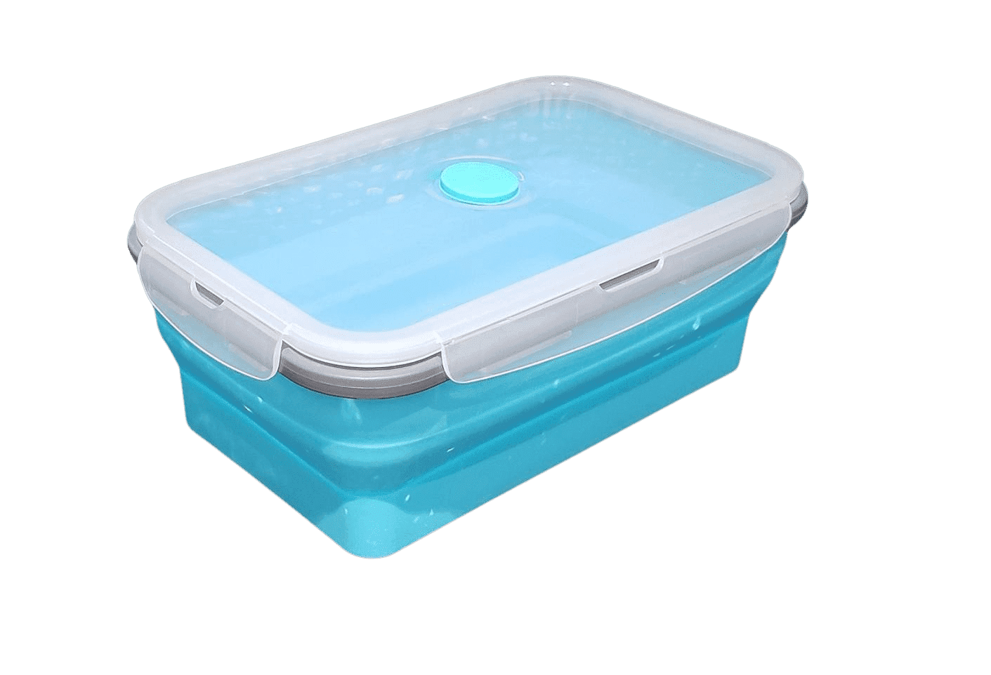 Collapsible Silicone Bento Lunch Box – BPA Free, Microwave Safe, 43 oz ...