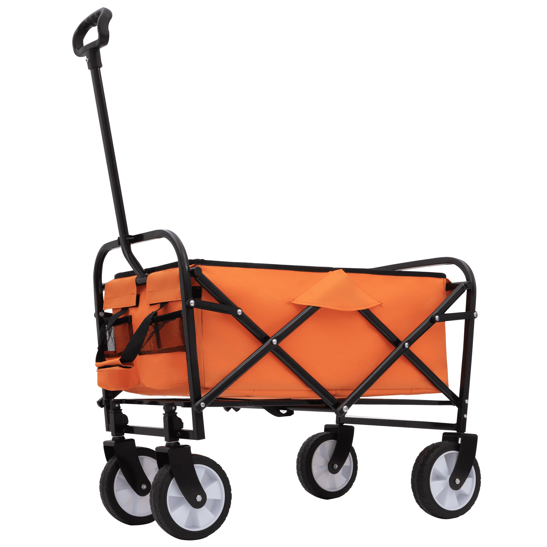 Collapsible Foldable Wagon Cart, Heavy-Duty Garden Cart with Drawstring ...