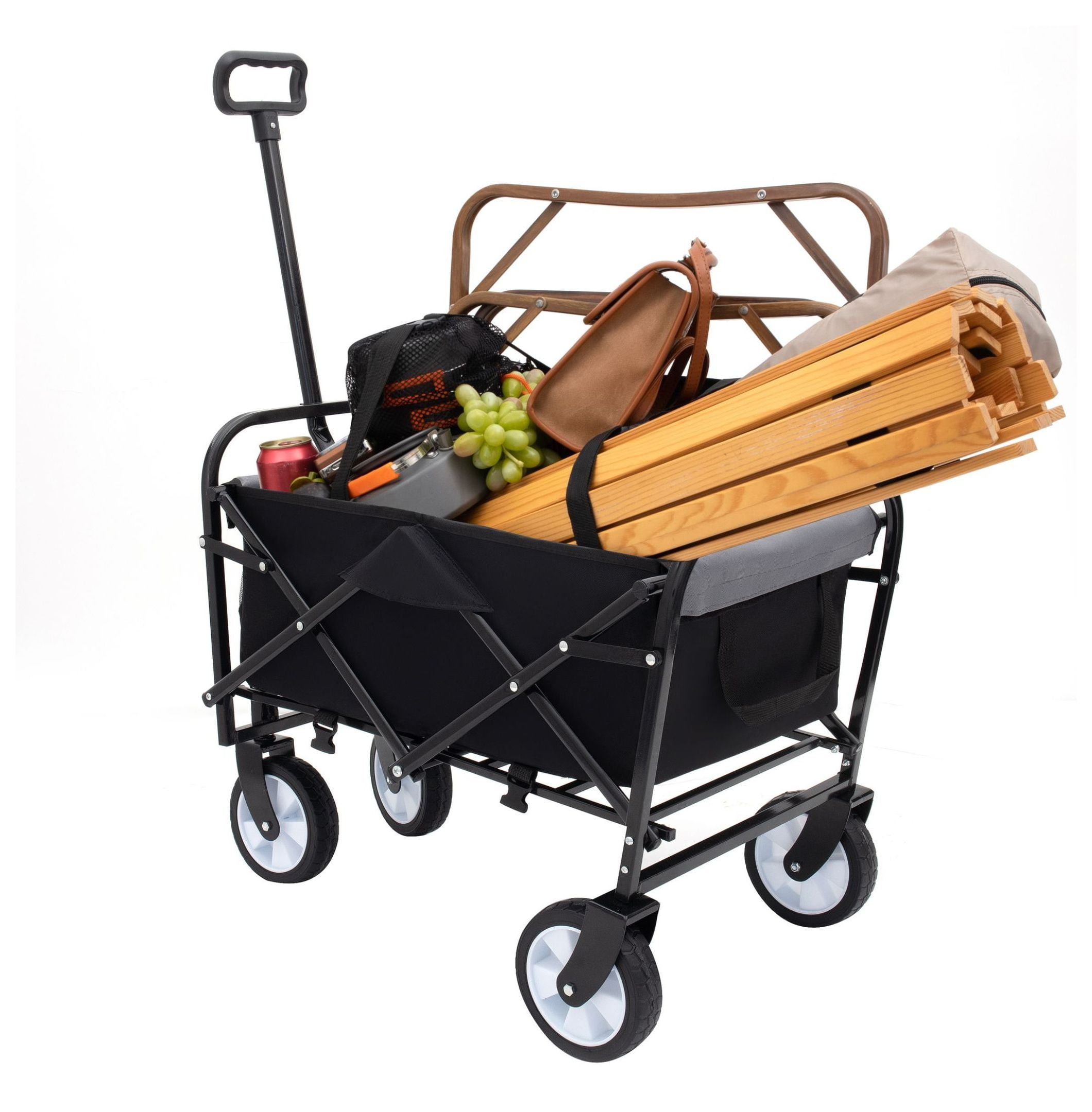 Collapsible Foldable Wagon Cart with strapping system, Beach Wagon ...