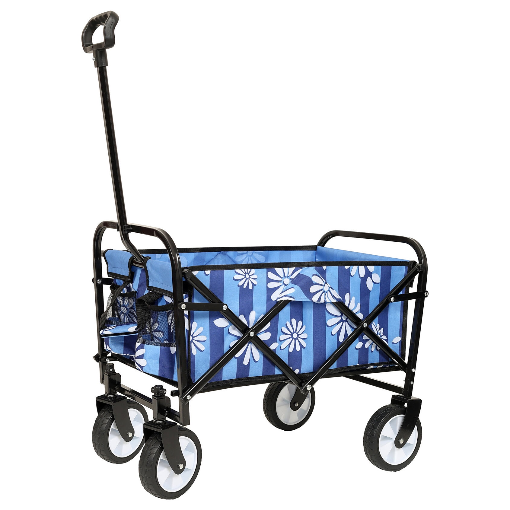 Collapsible Folding Heavy Duty Utility Wagon with Antislip Swivel ...