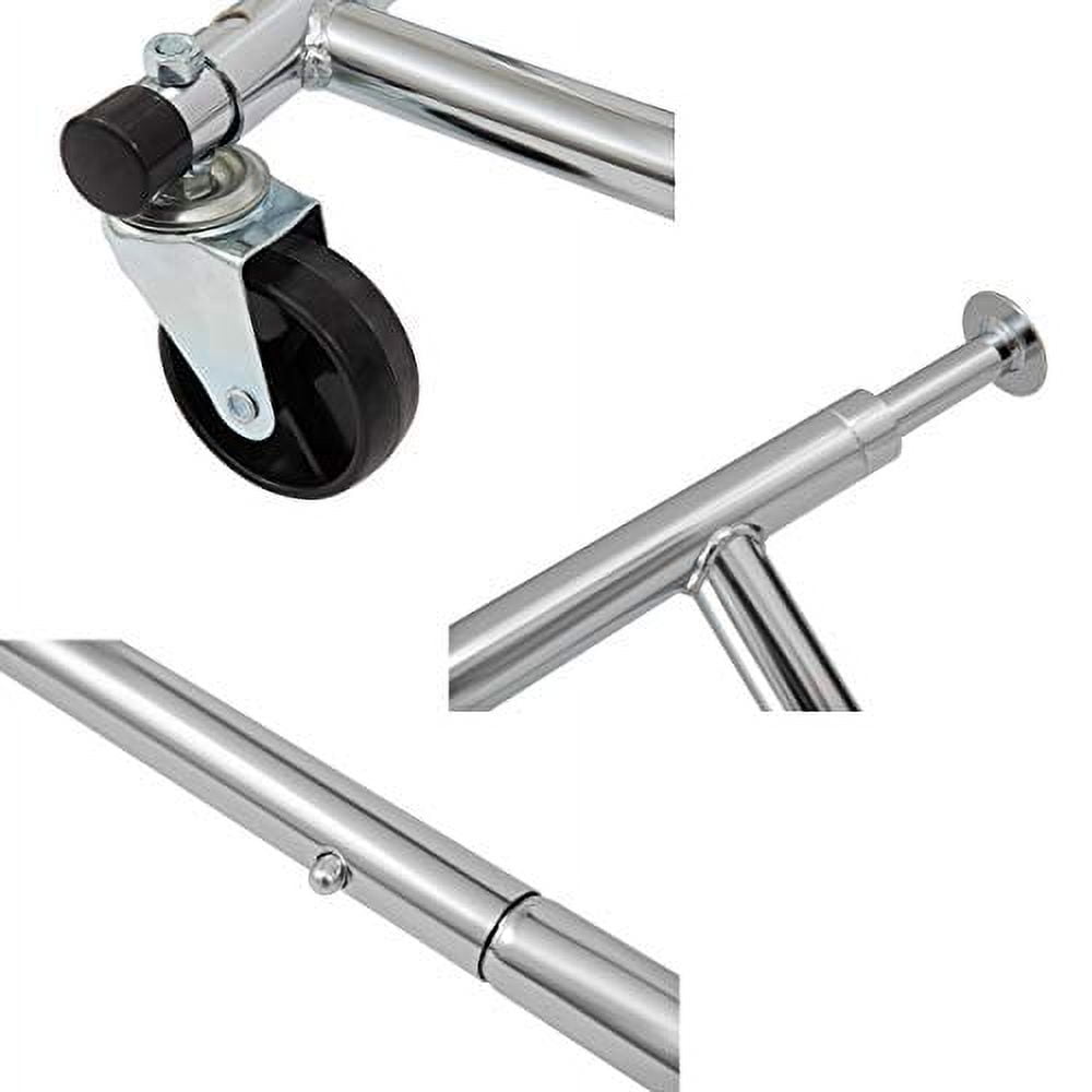 Collapsible/Folding Rolling Clothing/ Garment Rack Salesman's Rack ...