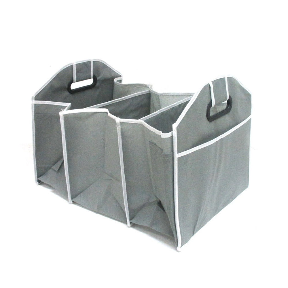 Collapsible Folding Trunk Organizer 3 Sections Bin Bag for Caddy Car ...