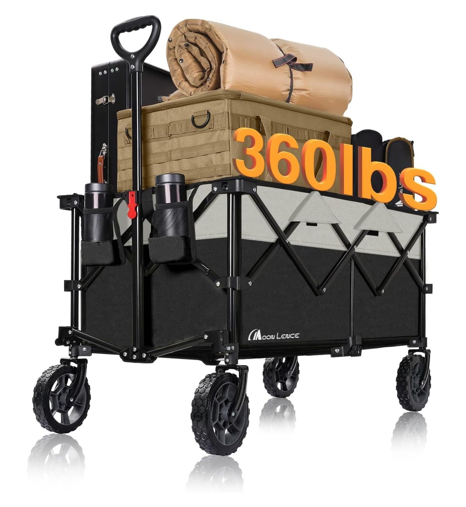Collapsible Folding Wagon Cart Heavy Duty Folding Garden Portable Hand ...